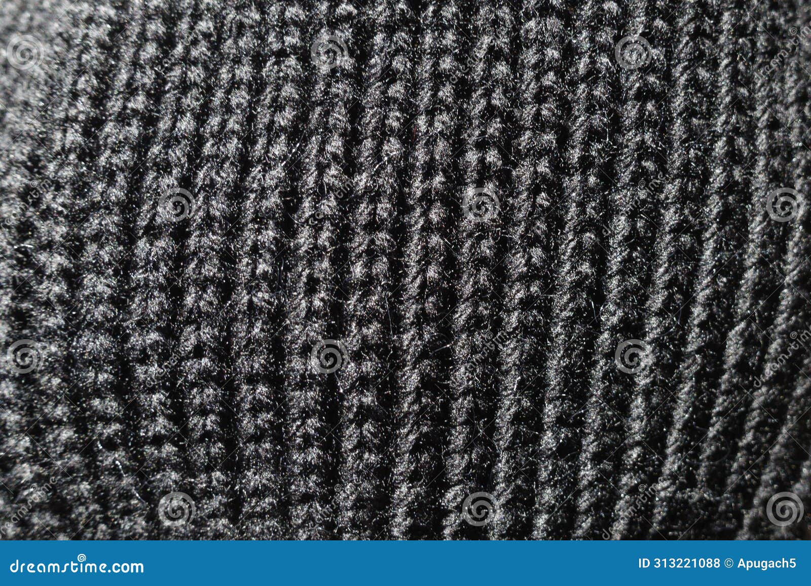 Simple Black Acrylic Rib Knit Fabric (closeup) Stock Photo - Image of ...