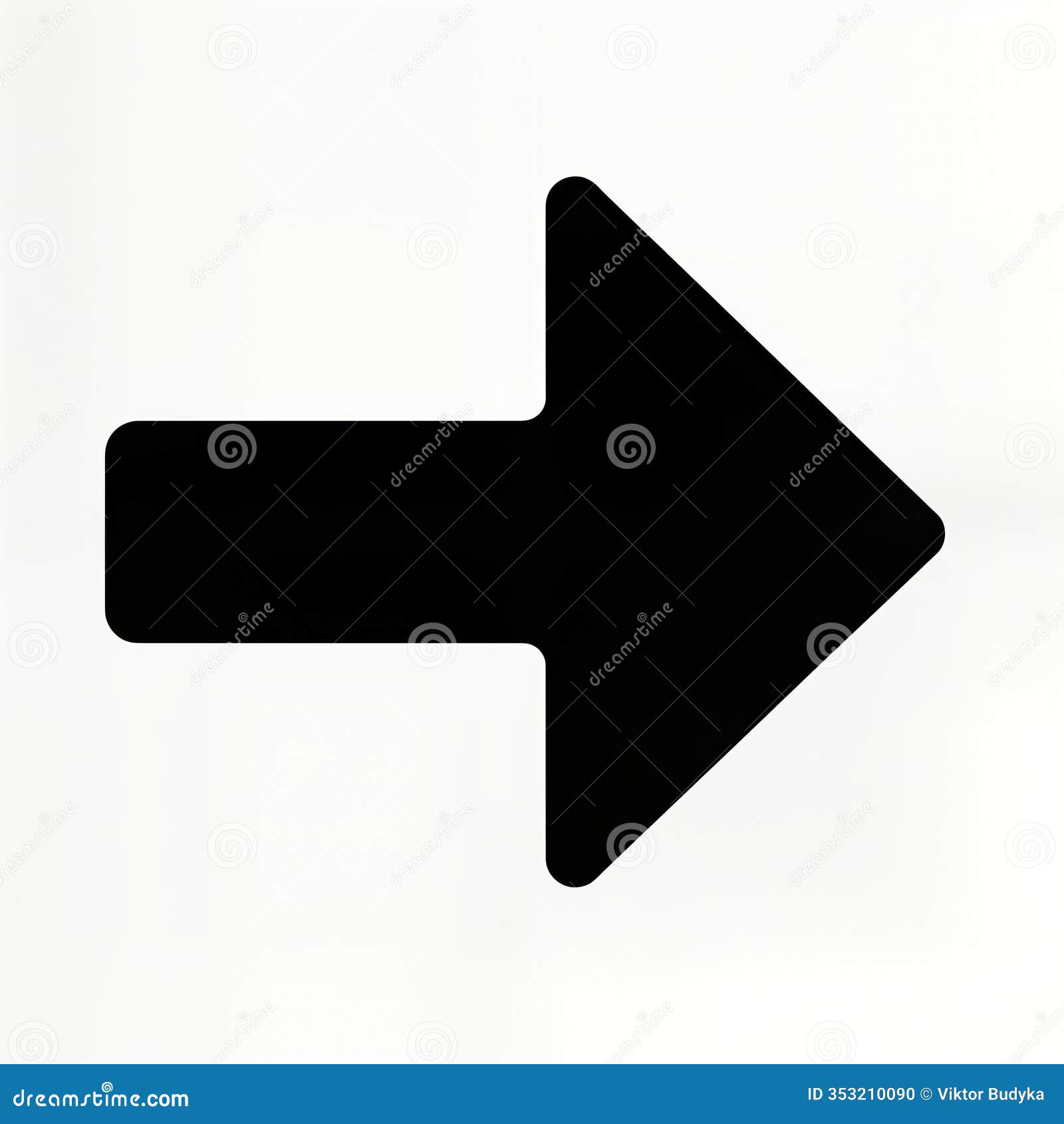 Simple Black Arrow Points Right. Direction Sign Navigation Symbol ...