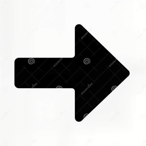 Simple Black Arrow Points Right. Direction Sign Navigation Symbol ...