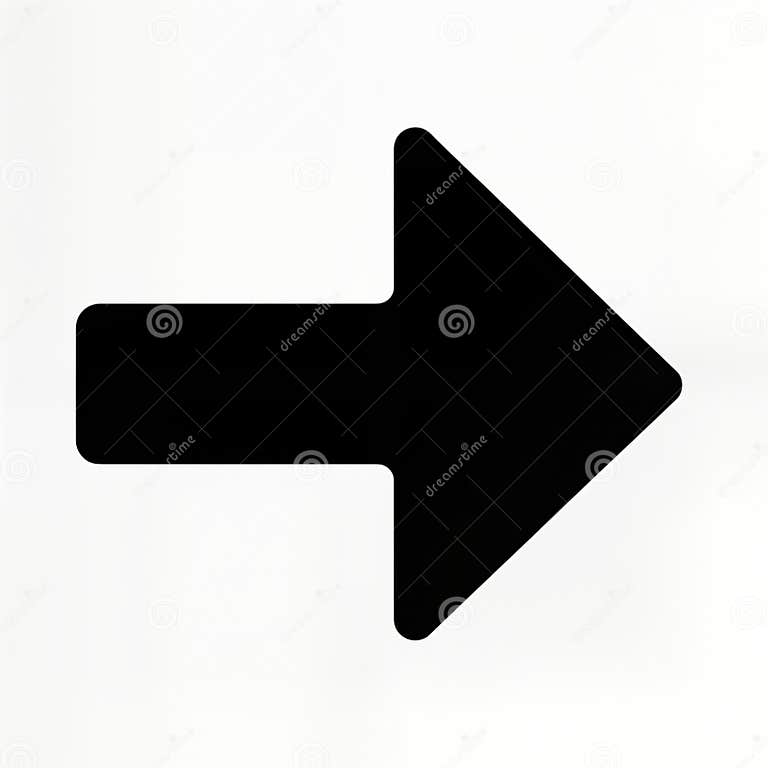 Simple Black Arrow Points Right. Direction Sign Navigation Symbol ...