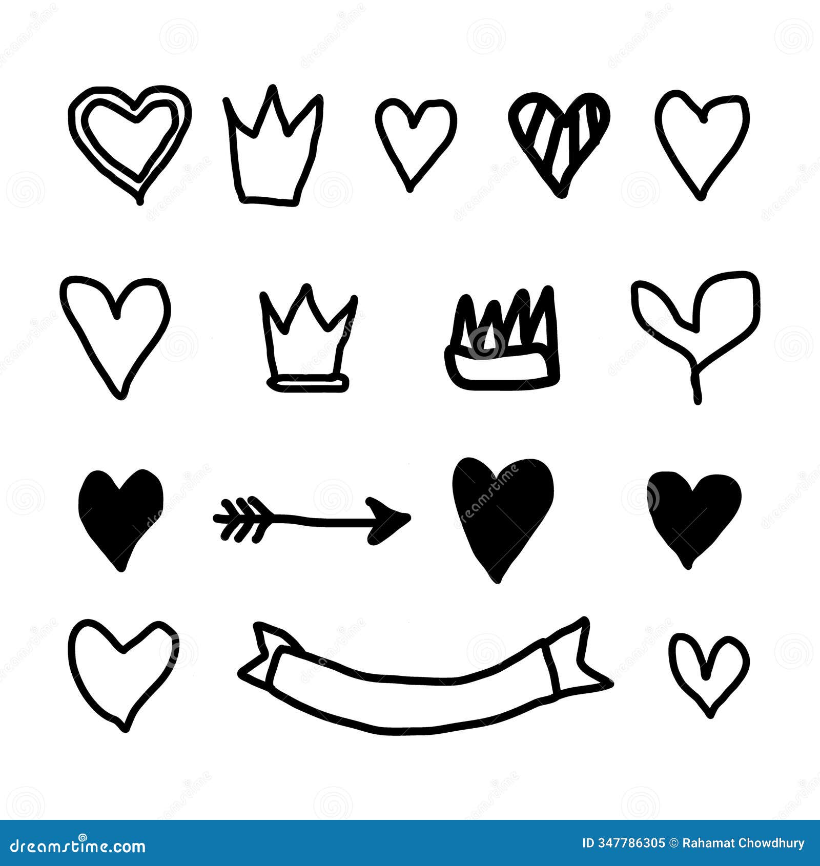 Simple Black Arrow and Wavy Line for Direction and Design Stock Vector ...