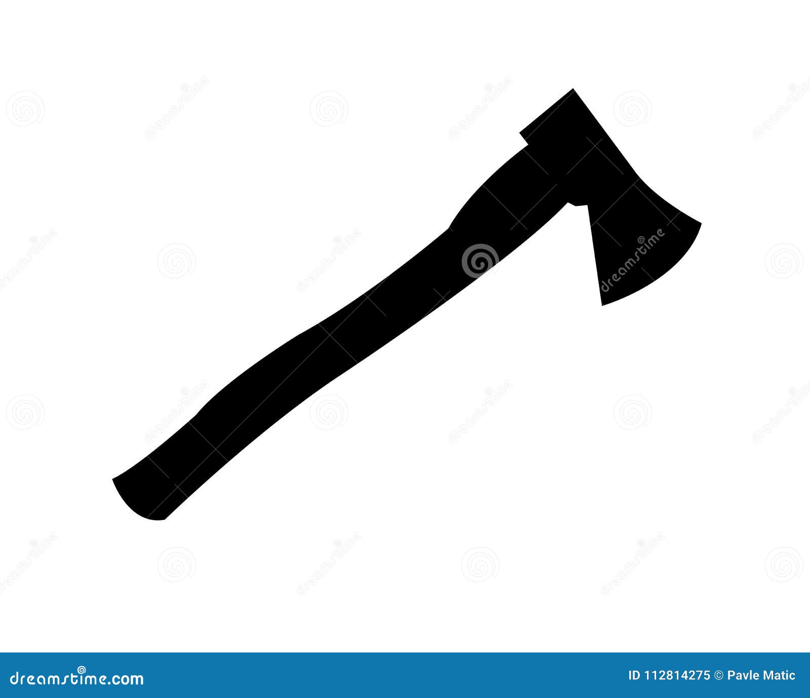 Simple, Black Axe Silhouette Cartoon Vector | CartoonDealer.com #112814275