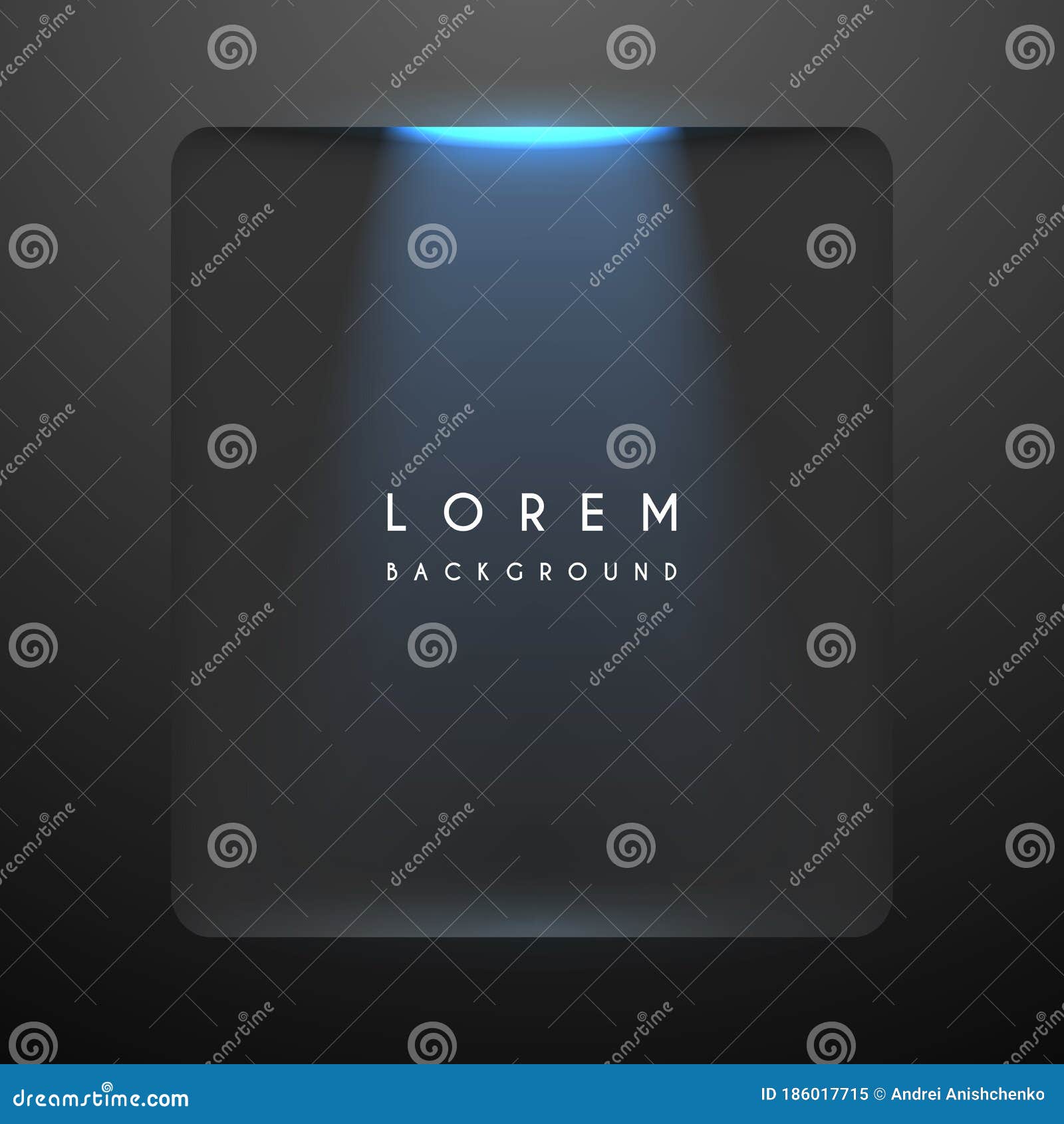 Simple Black Background With Blue Backlight Cartoon Vector ...