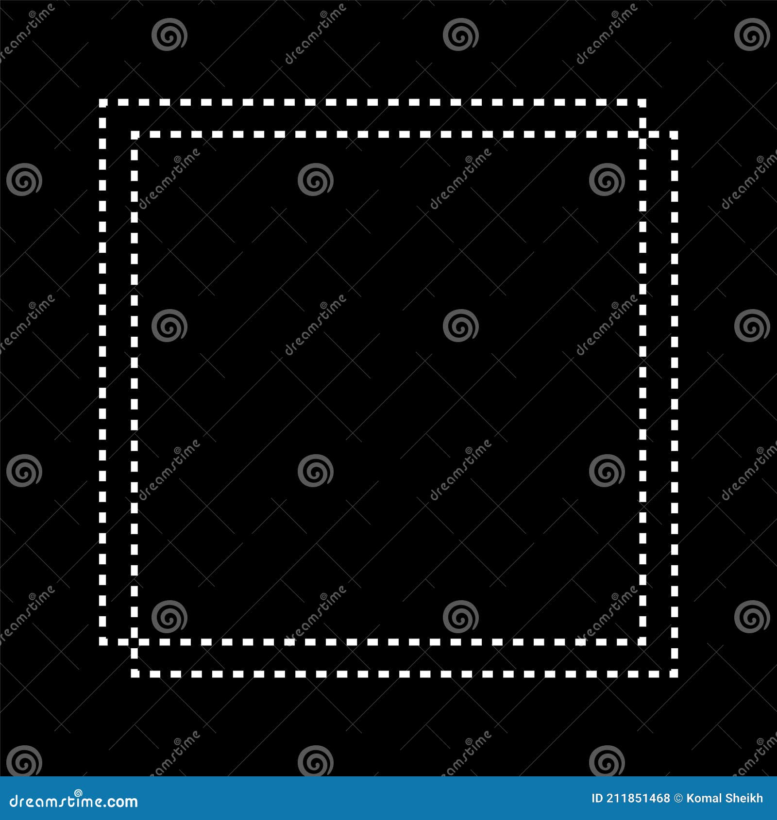 Simple Black Background with White Square Shape Illustration Minimal ...