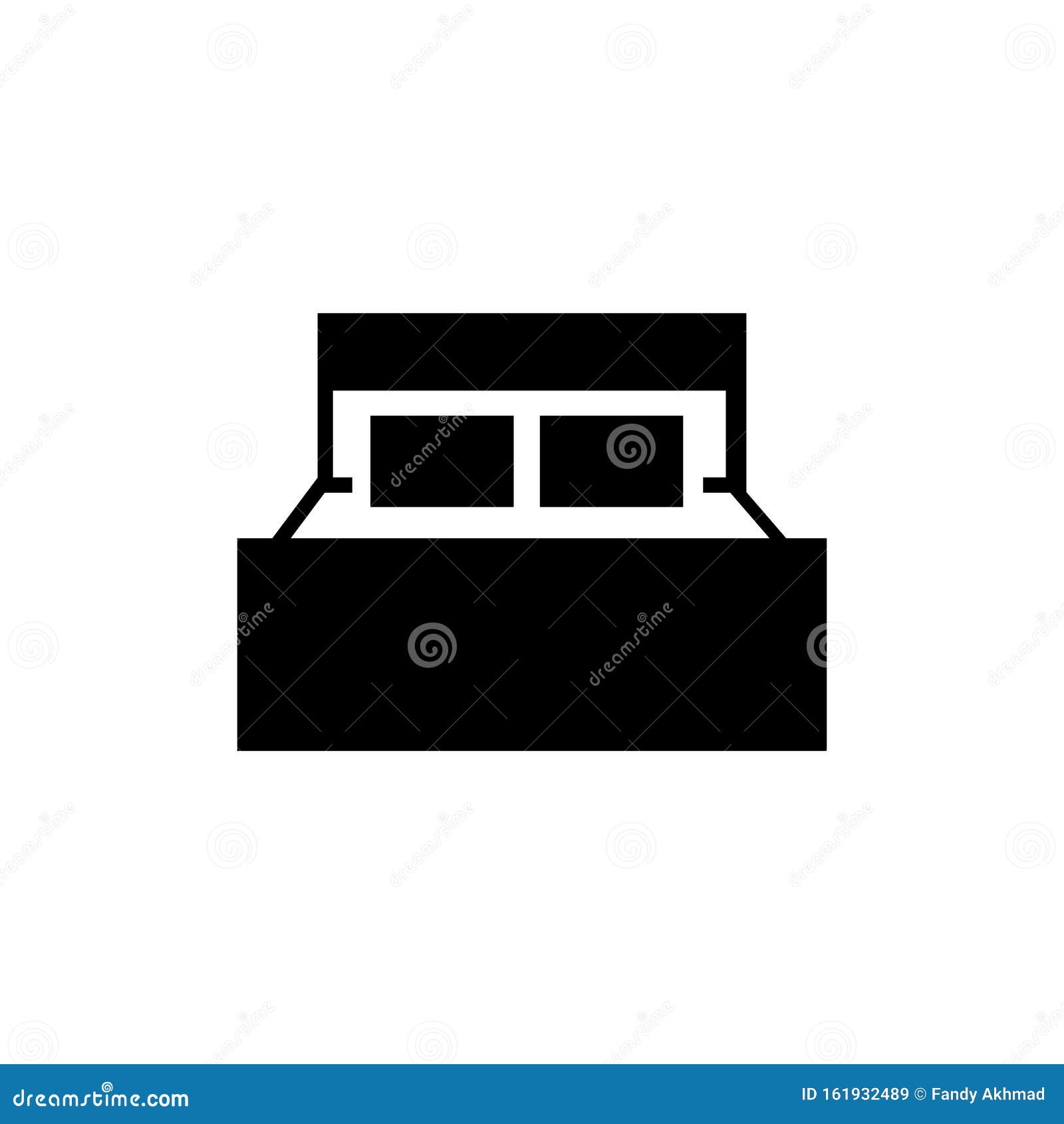 Simple Black Bed Logo Vector Design Vector Illustration Inspiration ...