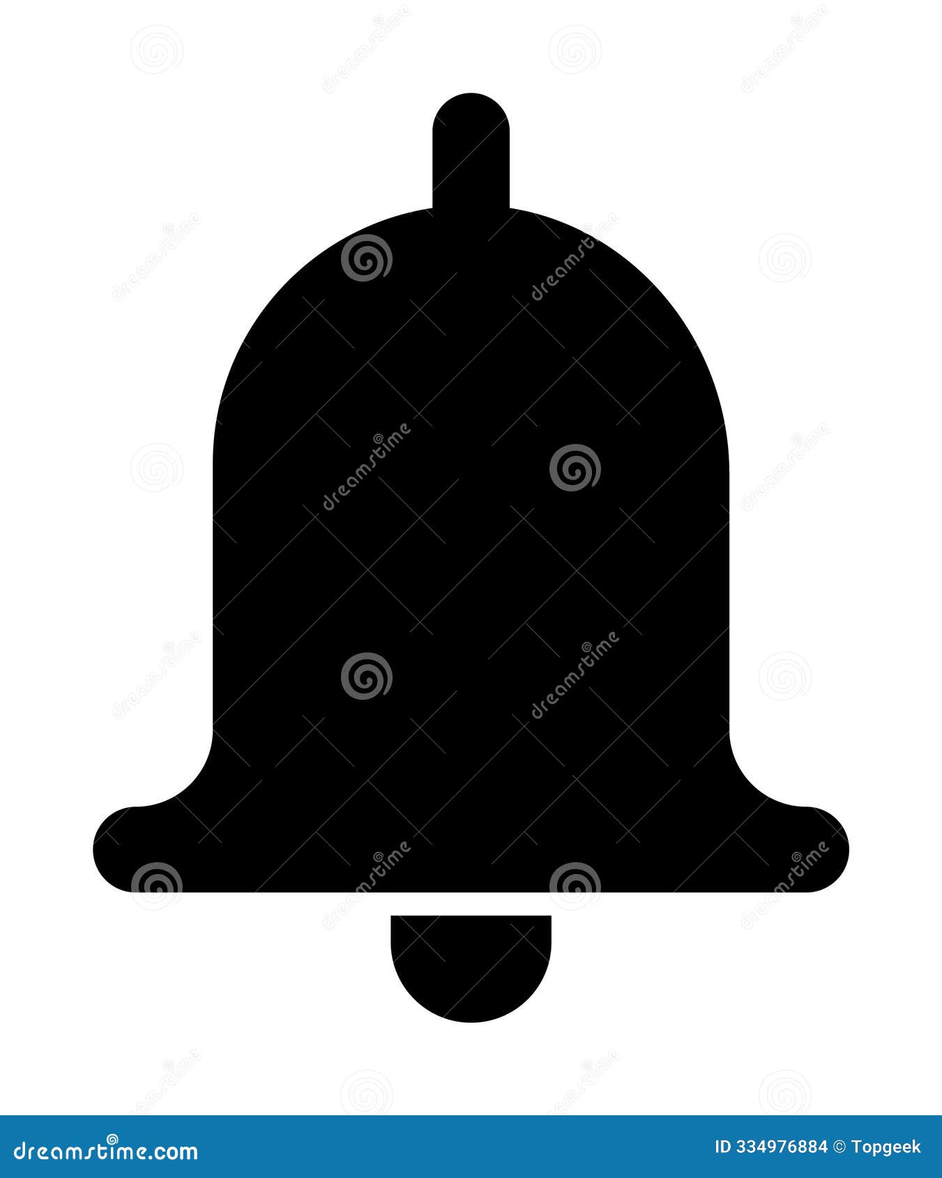 Black Bell Silhouette Design Vector for Notifications and Alerts Stock ...