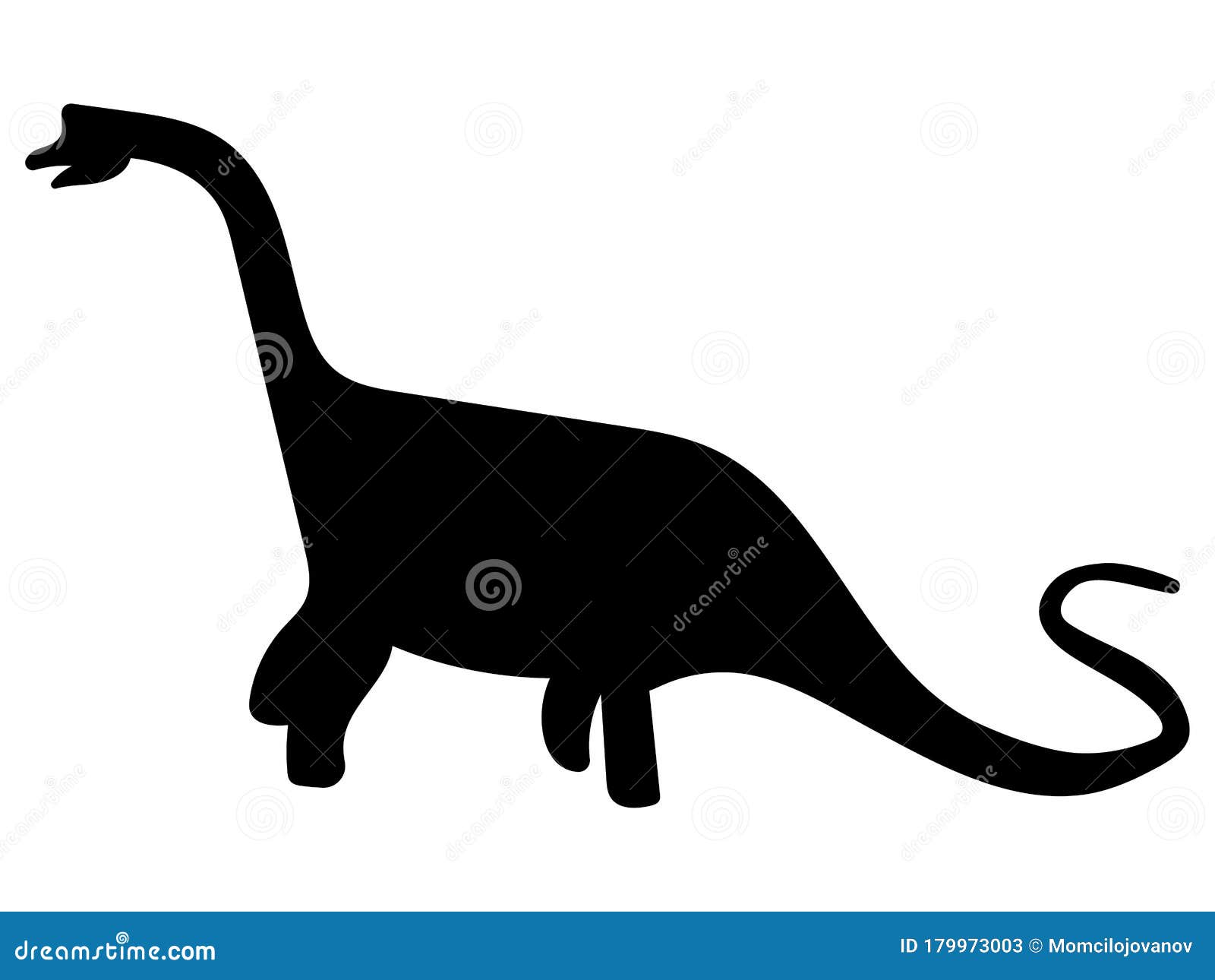 Drawing of a Diplodocus stock vector. Illustration of simple - 179973003