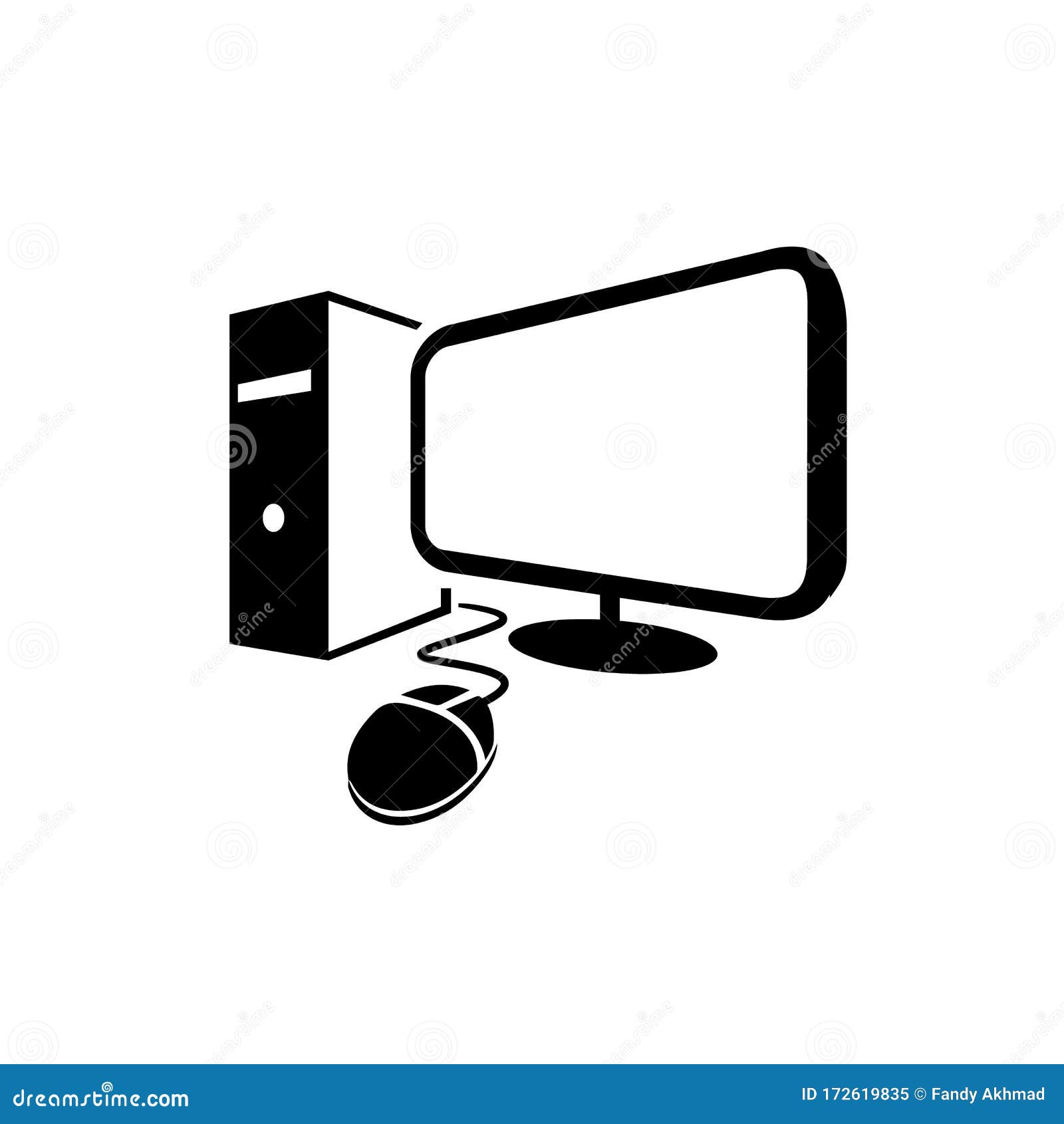 Simple Black Color Desktop Computer Vector Logo Icon Illustrations ... Simple Black Color Desktop Computer Vector Logo Icon Illustrations ...