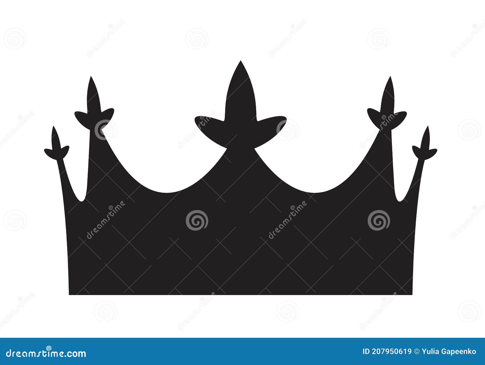 Simple Black Crown Icon Vector Illustration EPS10 Stock Illustration ...
