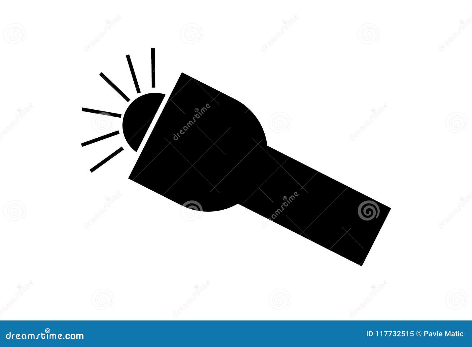 Simple flashlight design stock vector. Illustration of power - 117732515