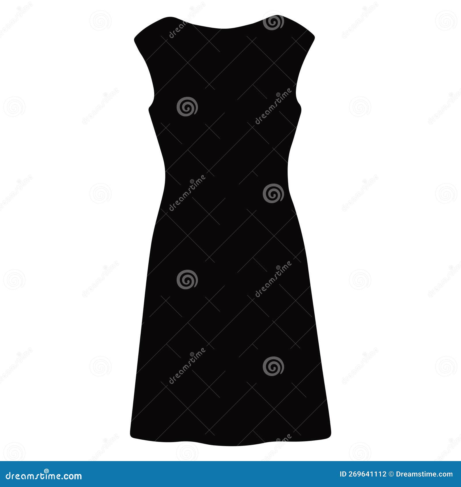 A Simple Black Dress. the Vector of the Dress Icon Stock Vector ...