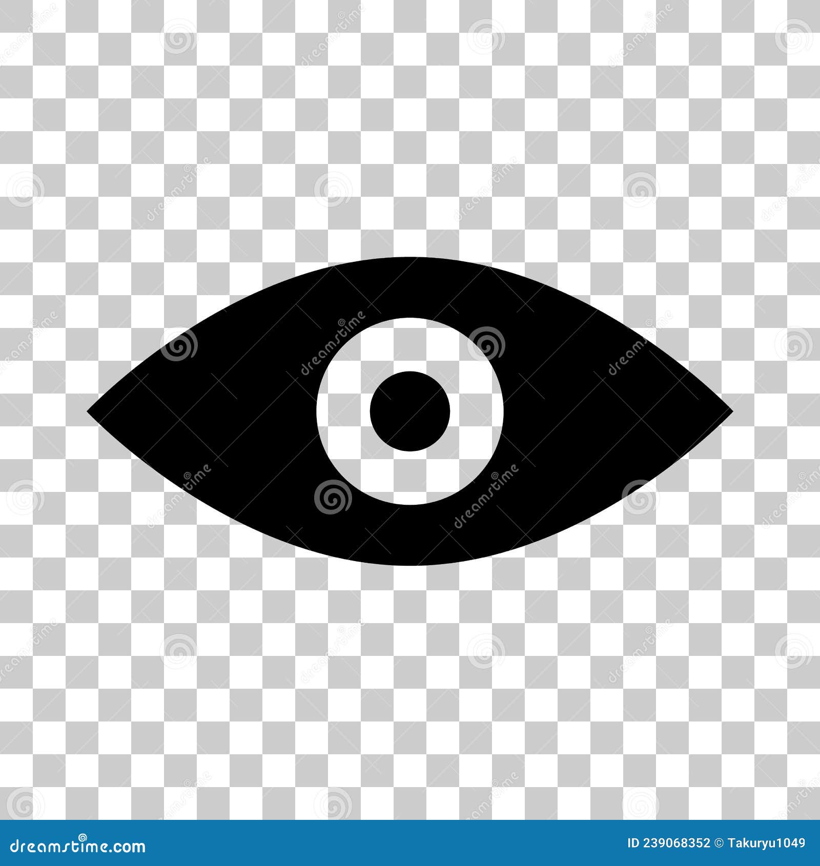 A Simple Black Eye Icon. the Background is Transparent. Stock Vector ...