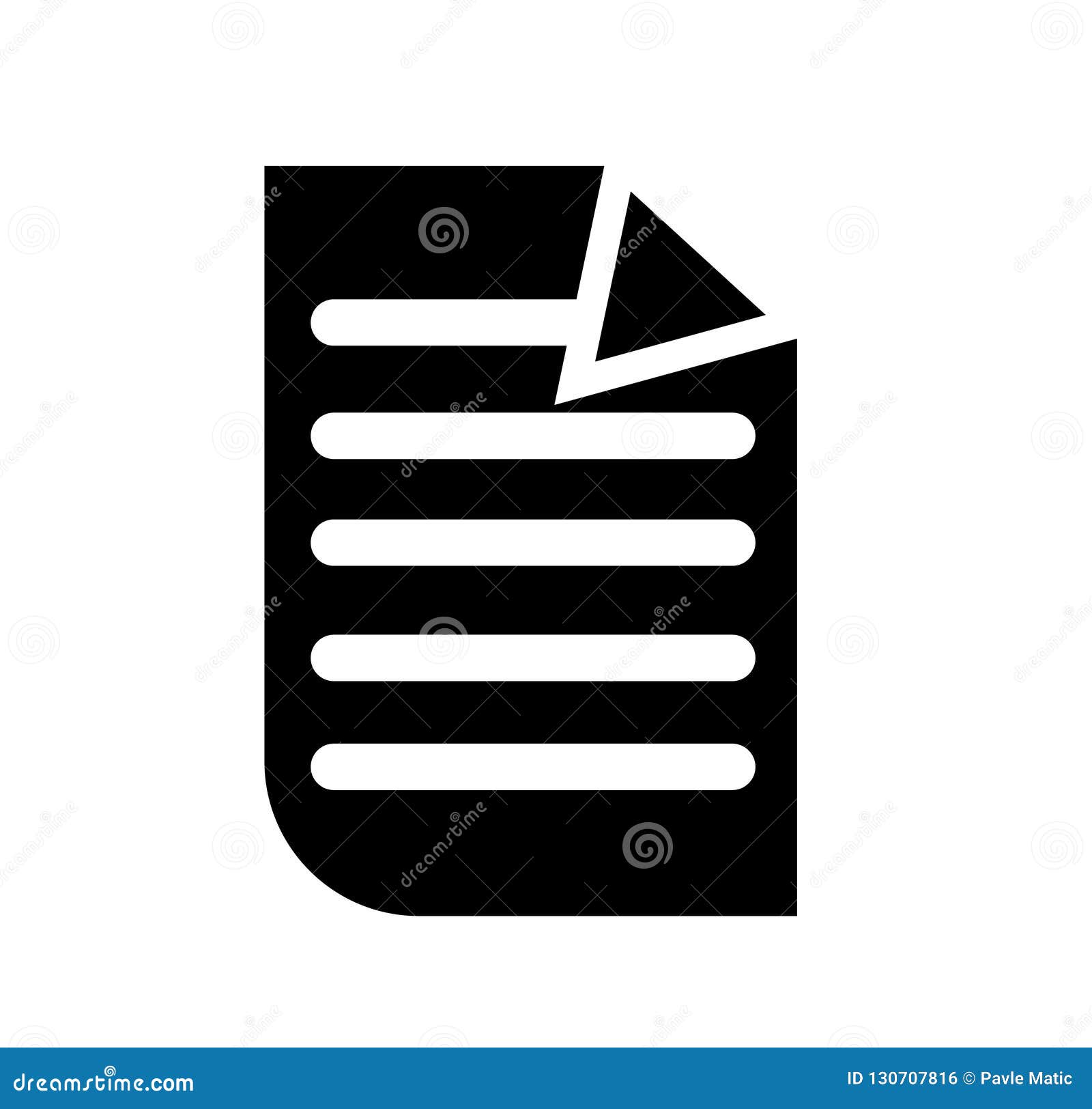 Simple, Black File Document Icon Stock Vector - Illustration of sign ...