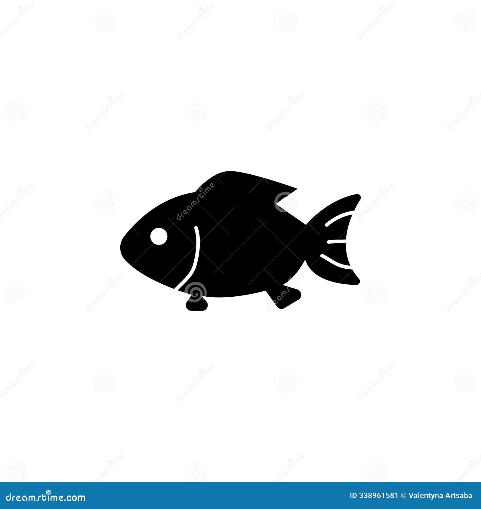 Simple, Black, Fish Icon, Perfect for Various Design Projects Stock ...