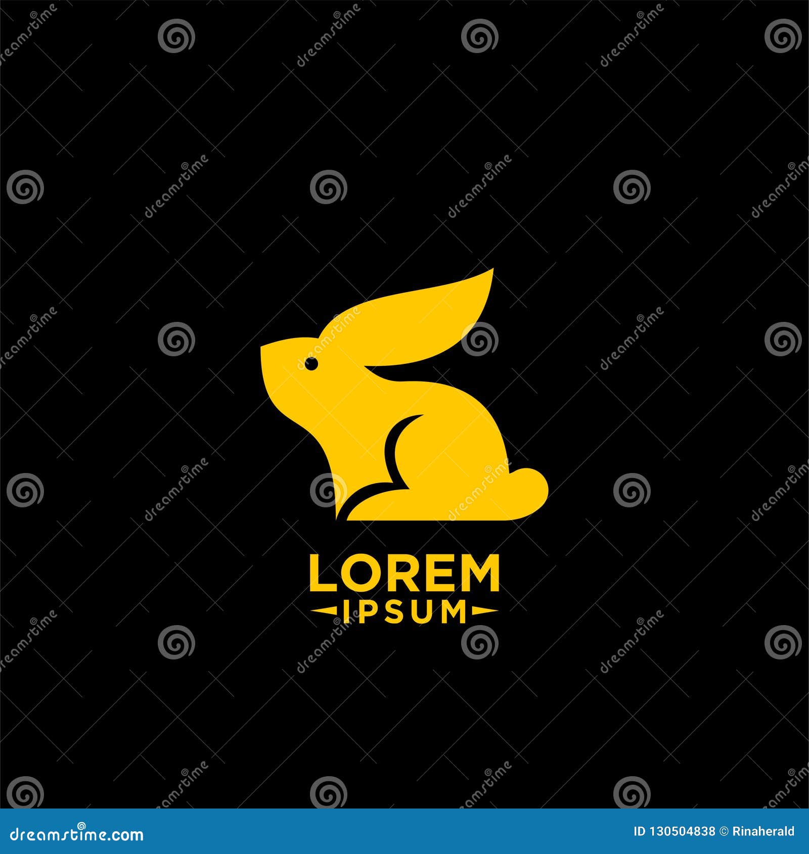 Rabbit Logo Icon Designs Vector Stock Illustration - Illustration of ...