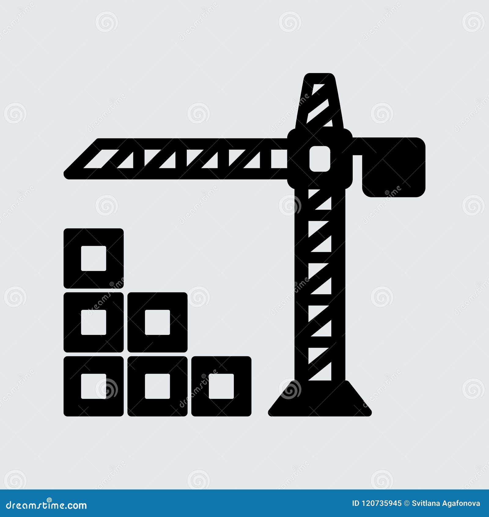 Oil Rig And Crane Icon Vector Illustration | CartoonDealer.com #181619134