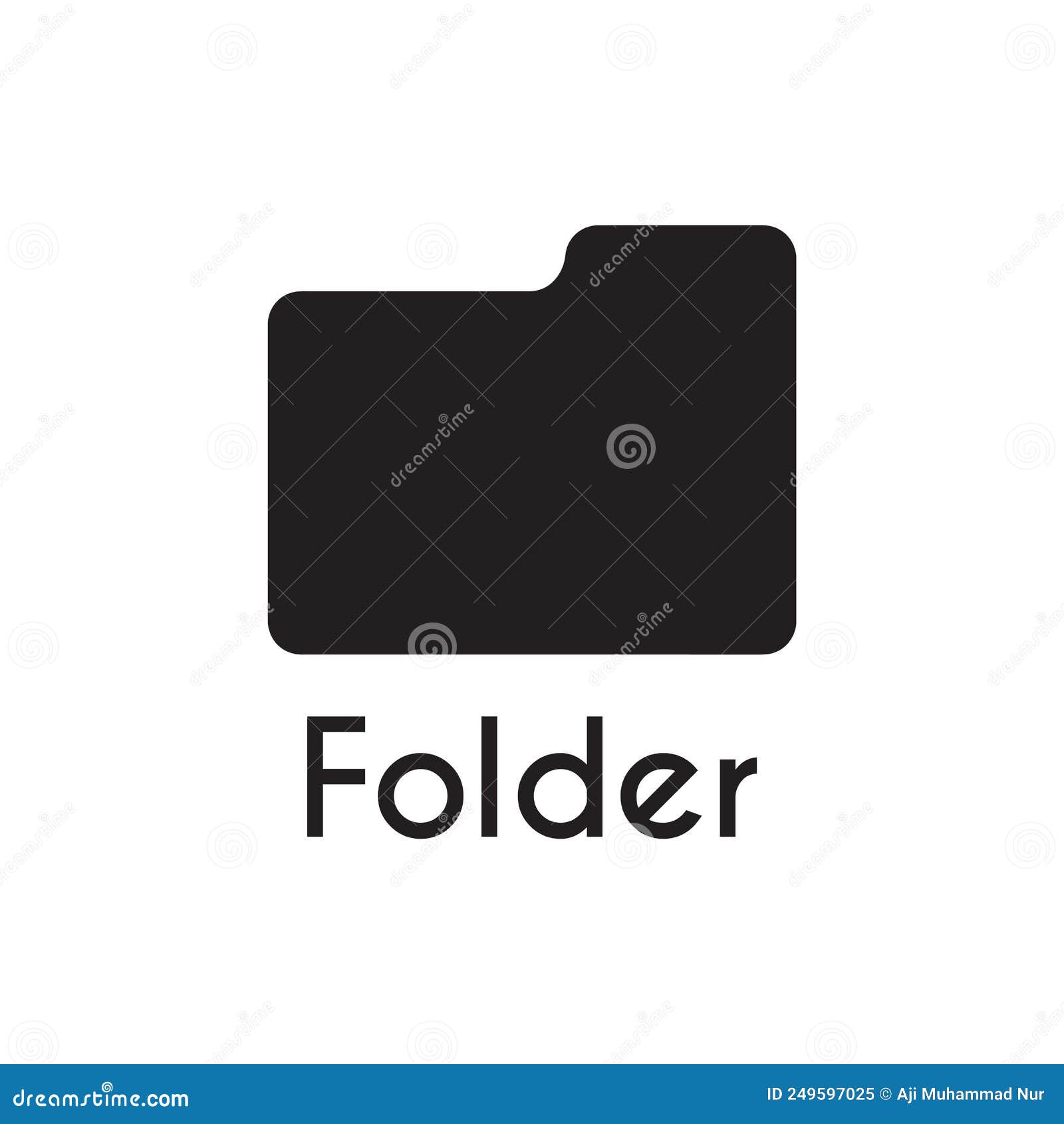 Simple Black Folder Icon Design Stock Illustration - Illustration of ...
