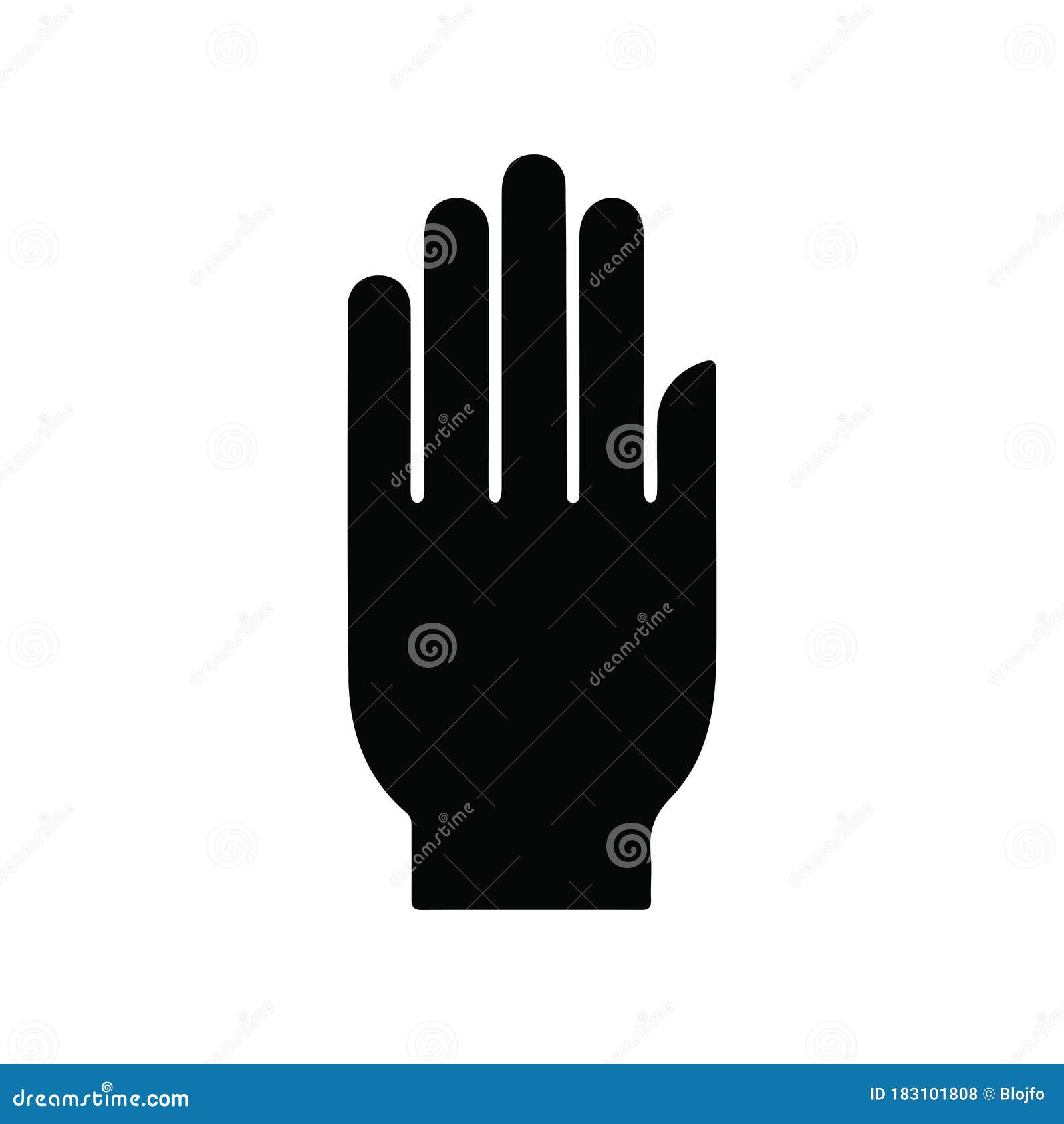 Simple black hand vector stock vector. Illustration of minimal - 183101808