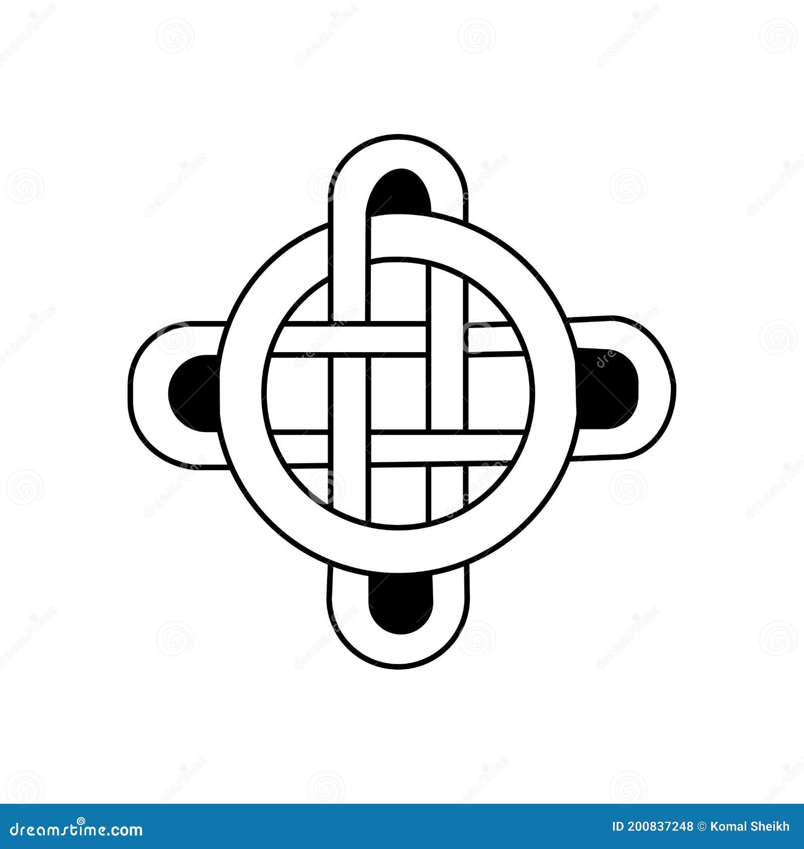 Simple Black Icon Knot Design Illustration Stock Illustration ...