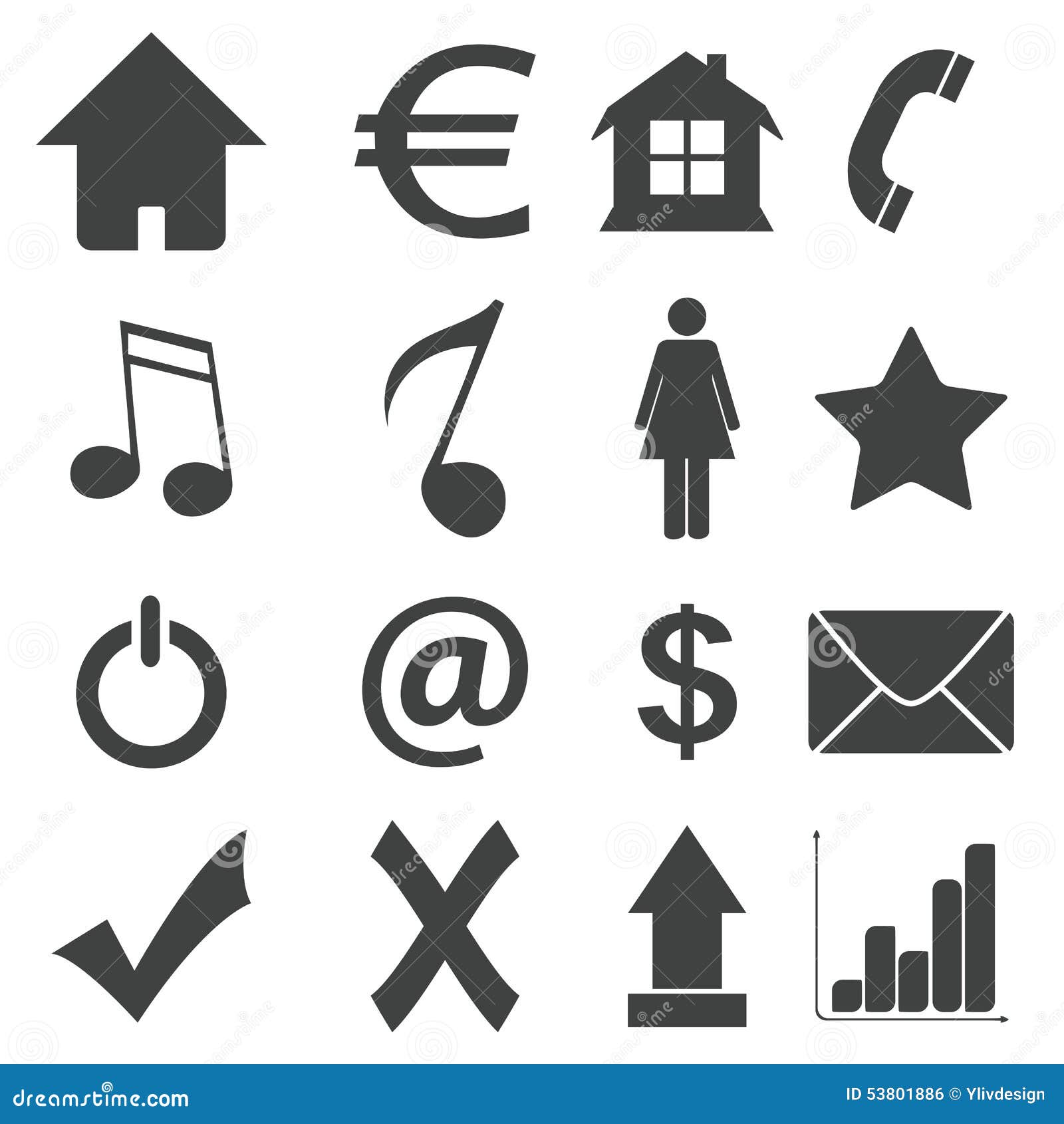 Simple black icon set 4 stock vector. Illustration of euro - 53801886