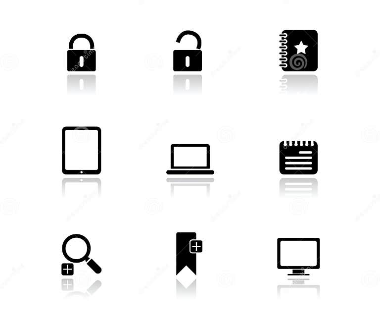 Simple Black Icons - Internet 1 Stock Vector - Illustration of unlock ...