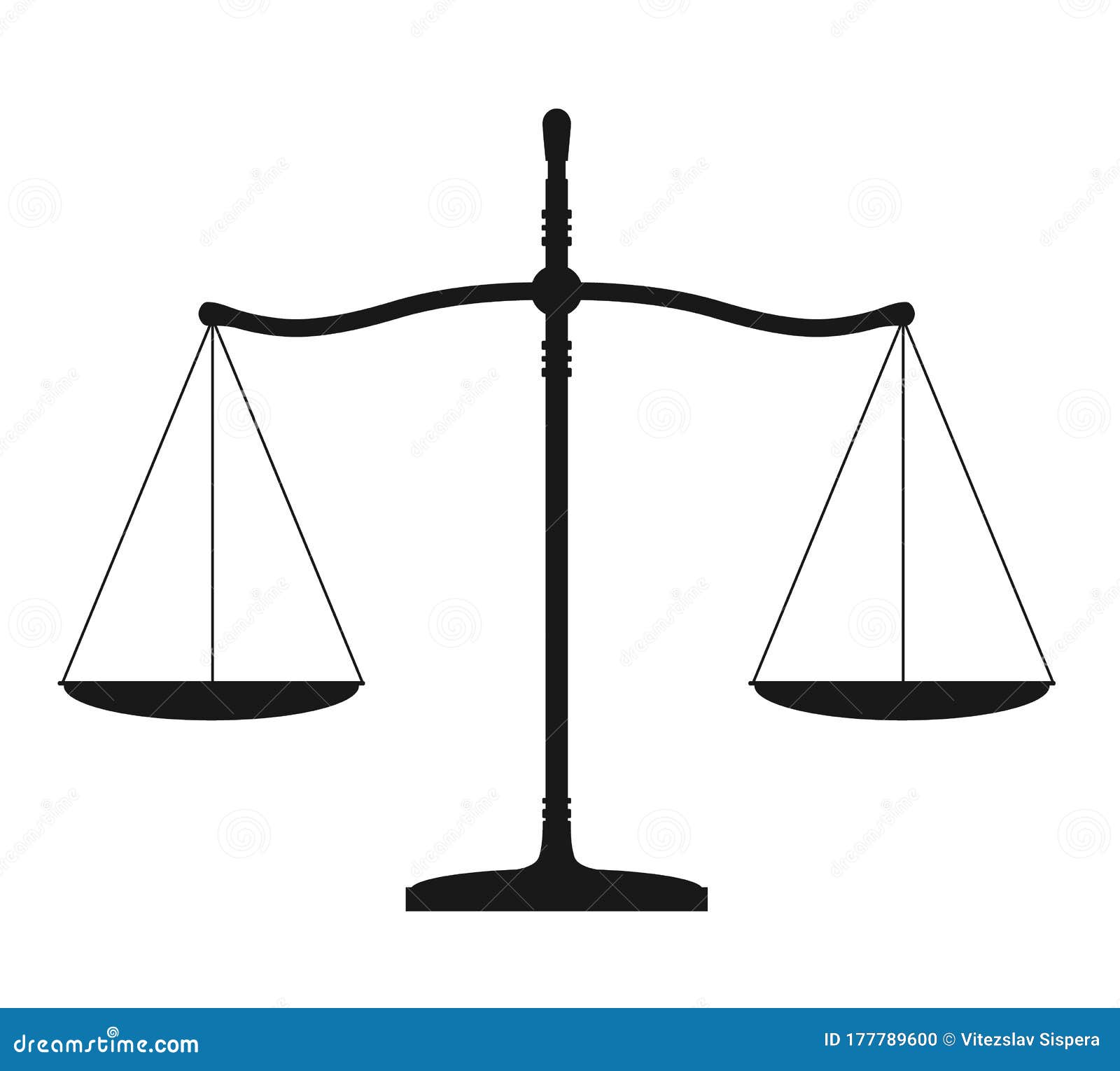 Simple Black Illustration of Silhouettes of Scales. Isolated on White ...