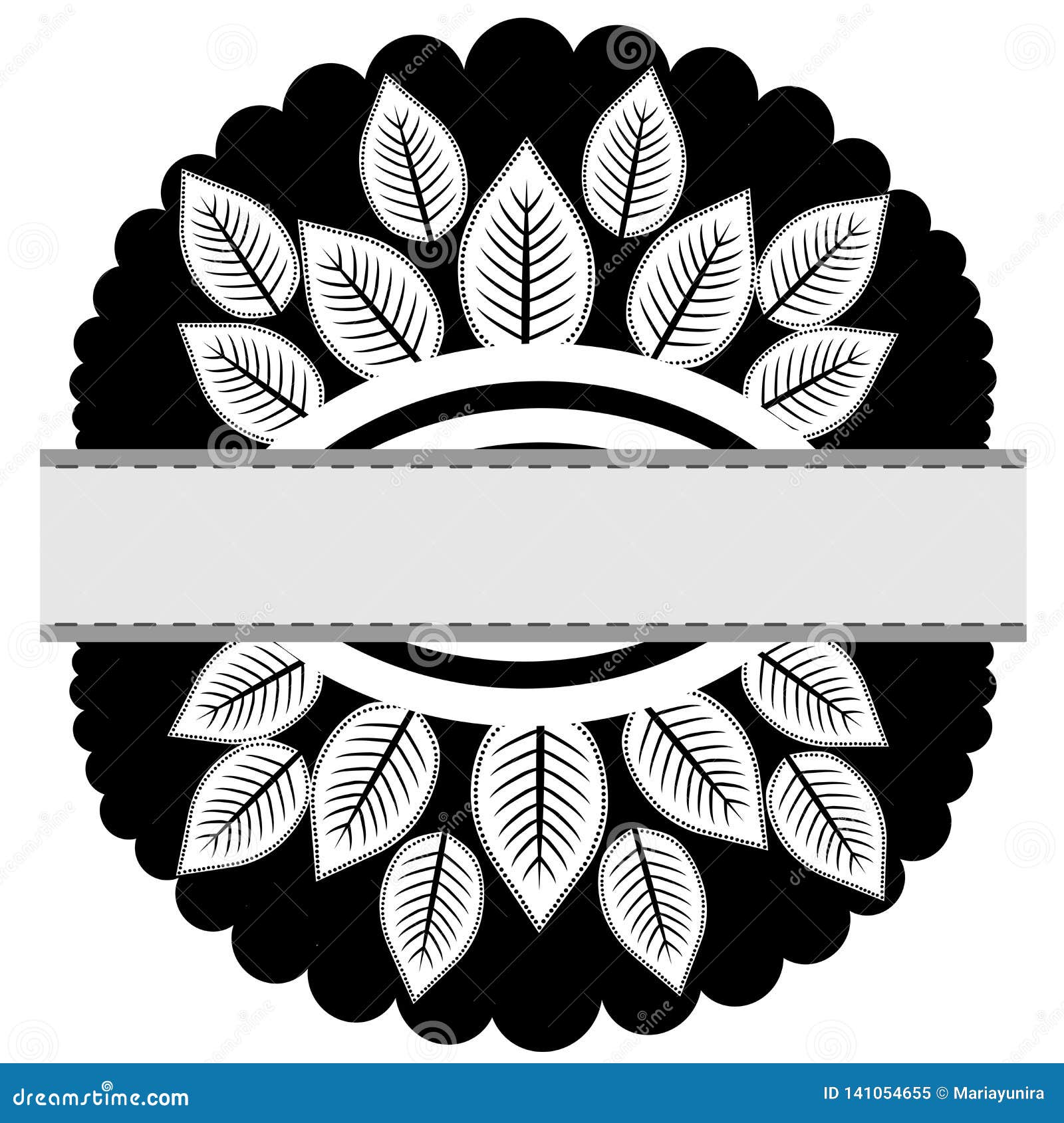 Simple Round Leaves Illustrations Stock Vector - Illustration of ...