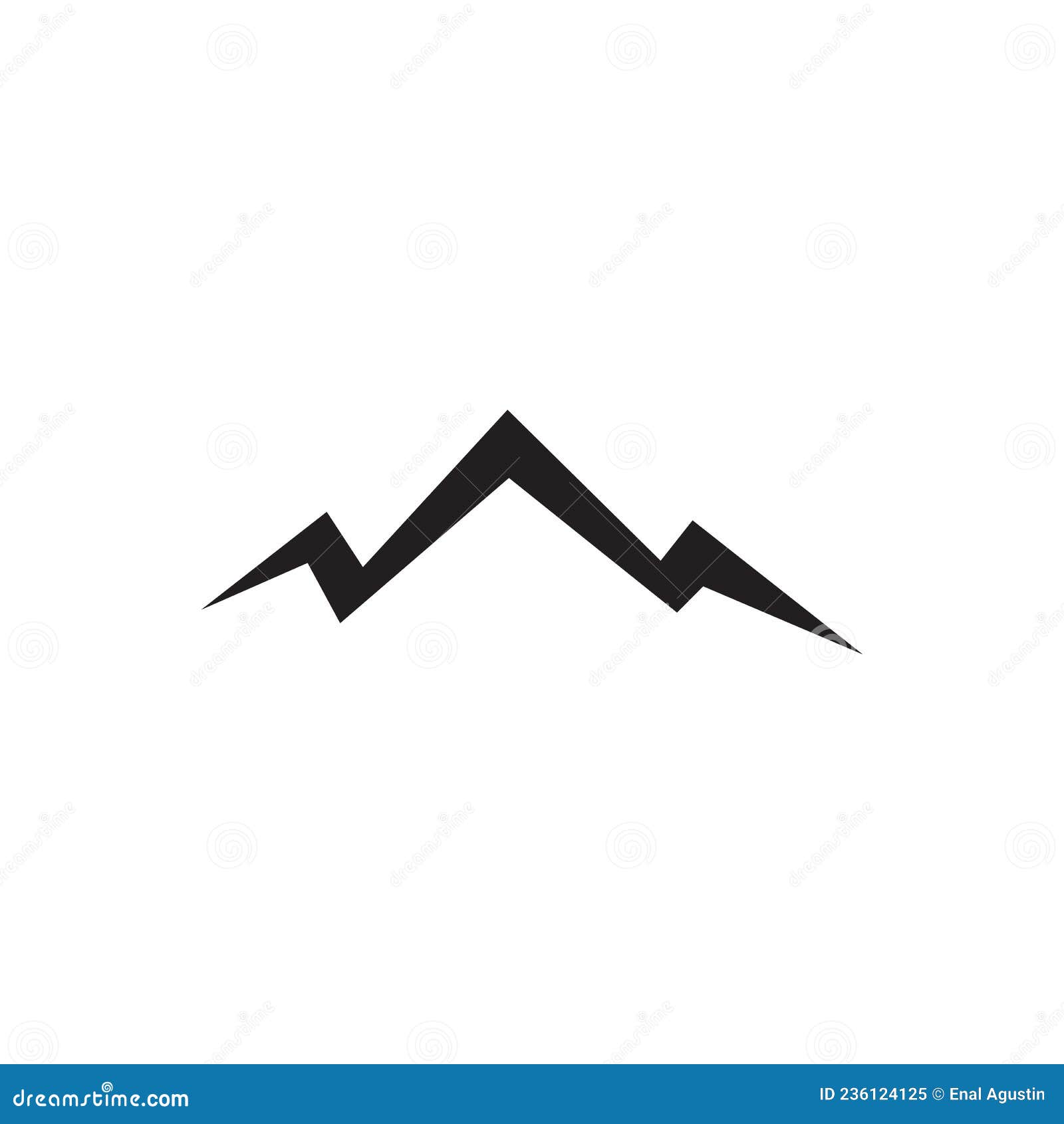 Simple Black Mountain Icon Logo Design Stock Vector - Illustration of ...