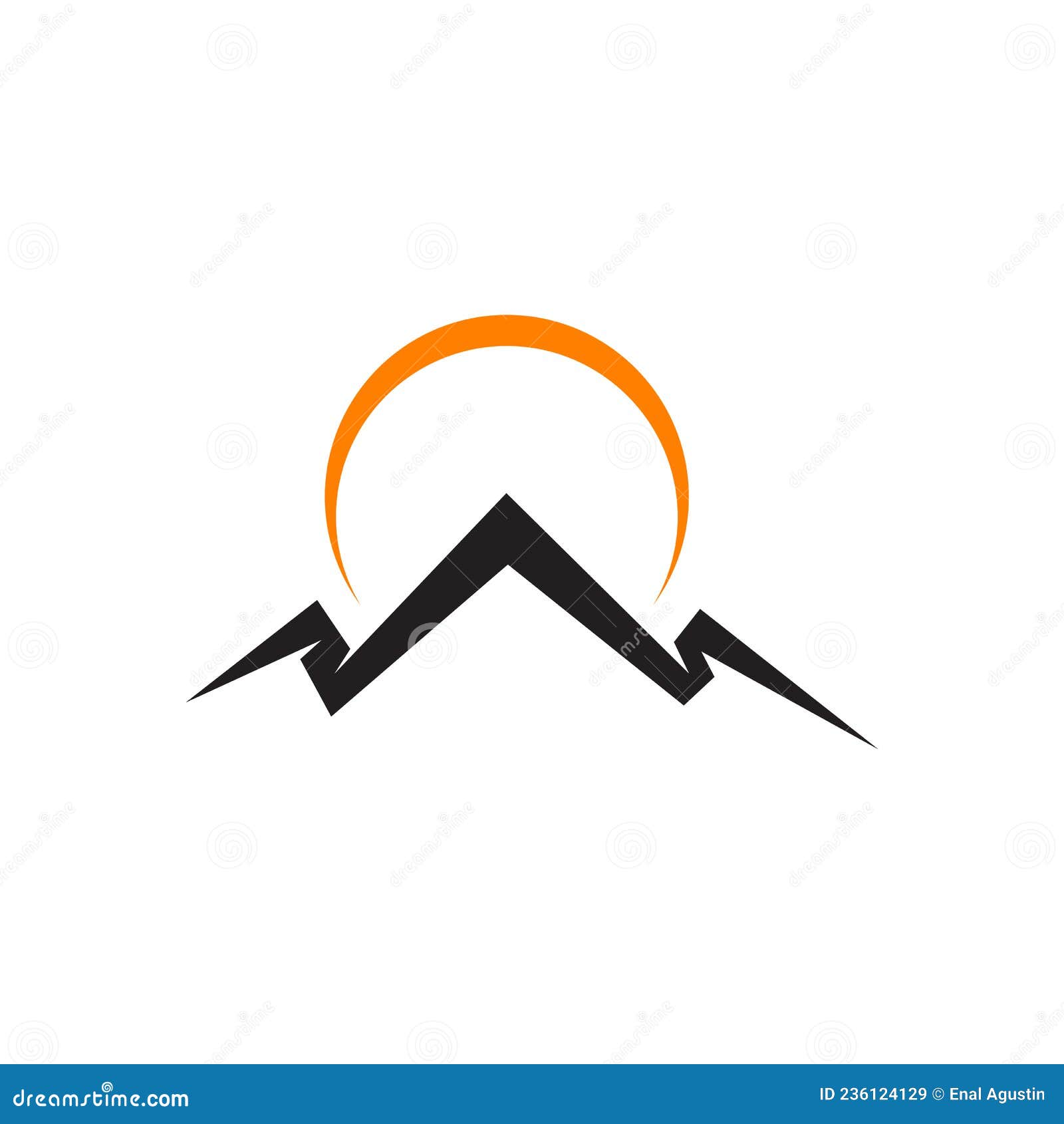 Simple Black Mountain Icon Logo Design Stock Vector - Illustration of ...