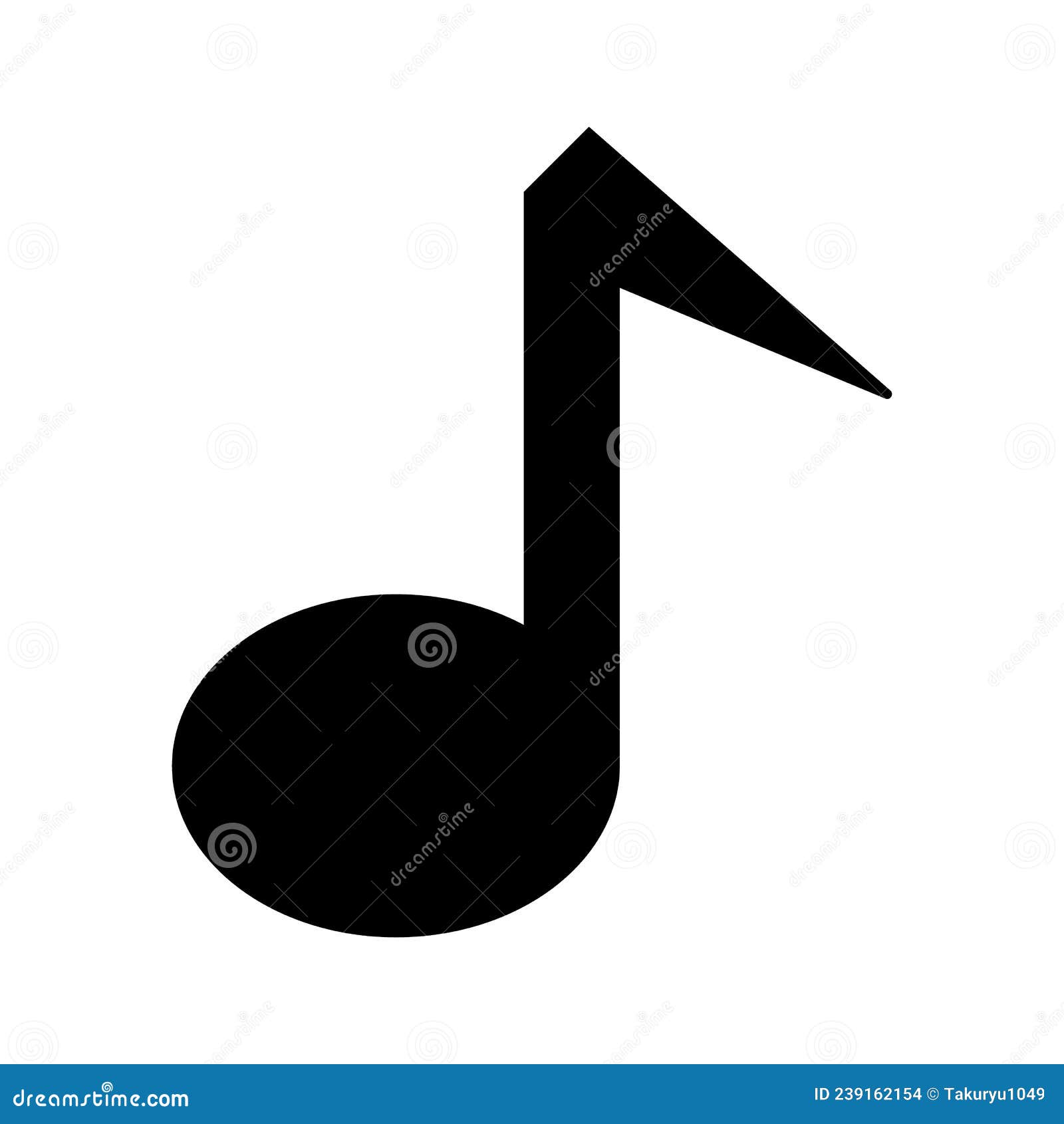 Simple Black Musical Note Icon. Vector. Stock Vector - Illustration of ...