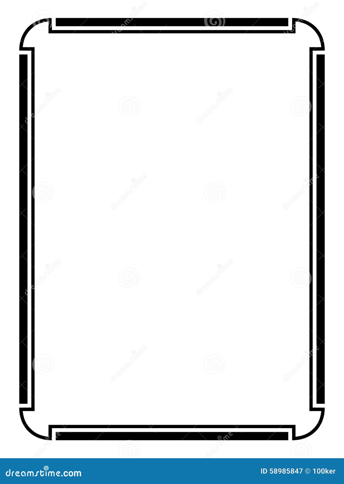 Simple Black Ornamental Decorative Frame Stock Vector - Illustration of ...