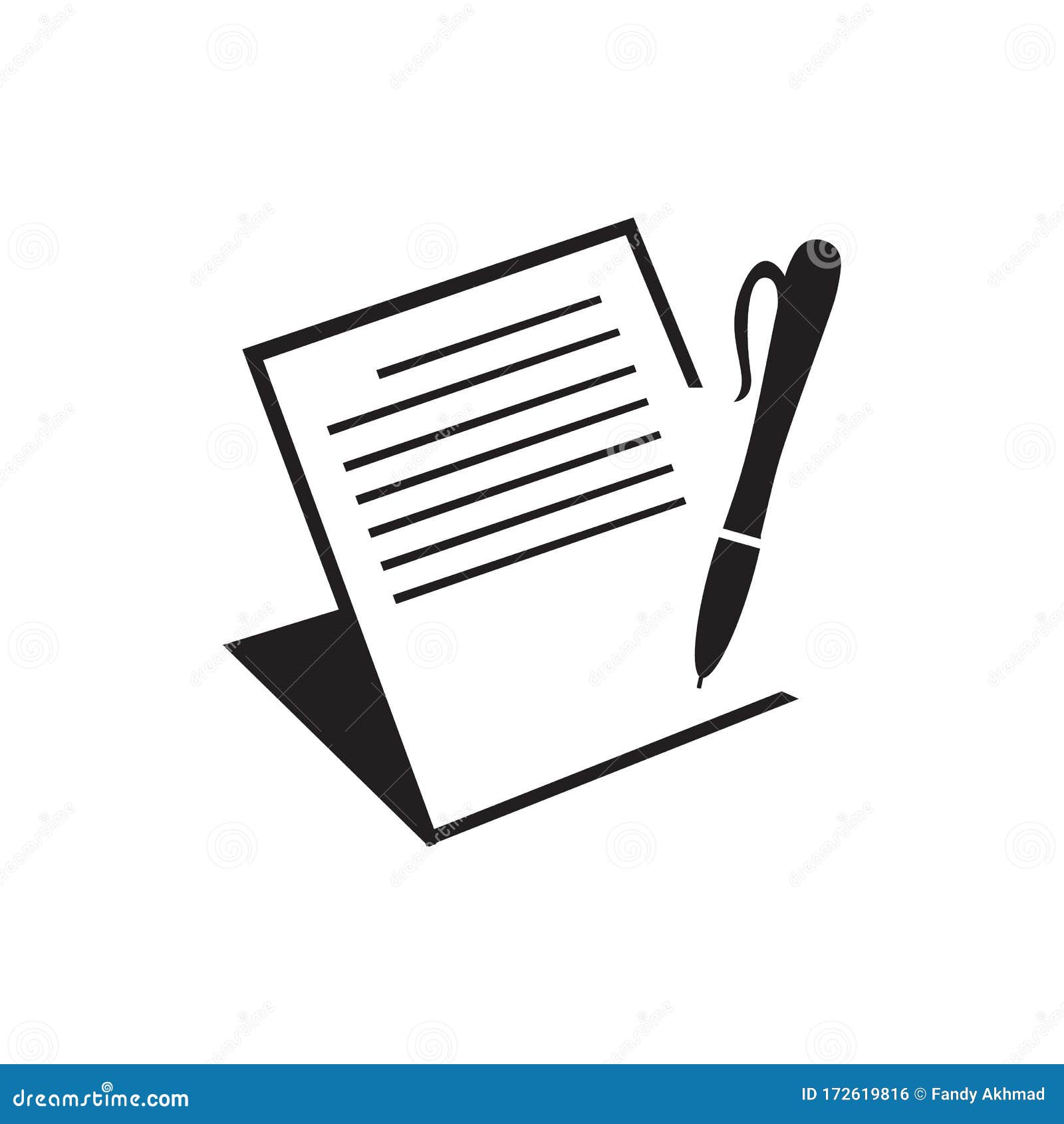 Simple Black Paper and Pen Icon Logo Design Vector Notepad Symbol ... Simple Black Paper and Pen Icon Logo Design Vector Notepad Symbol ...