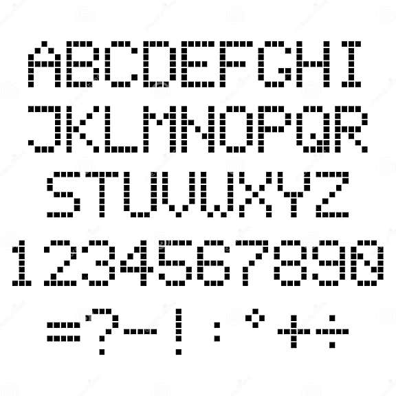 Pixel alphabet stock vector. Illustration of pixel, word - 30294358