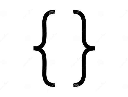 Simple, Black Programming Brackets Symbol Stock Vector - Illustration ...
