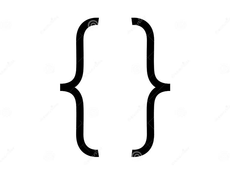 Simple, Black Programming Brackets Symbol Stock Vector - Illustration ...