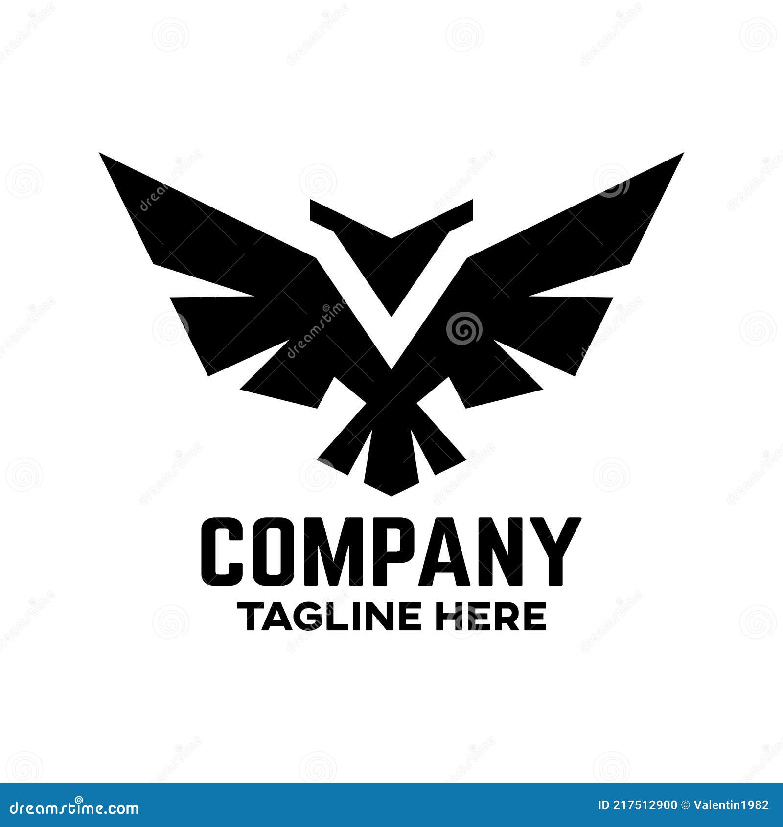 Simple black raven logo stock vector. Illustration of modern - 217512900