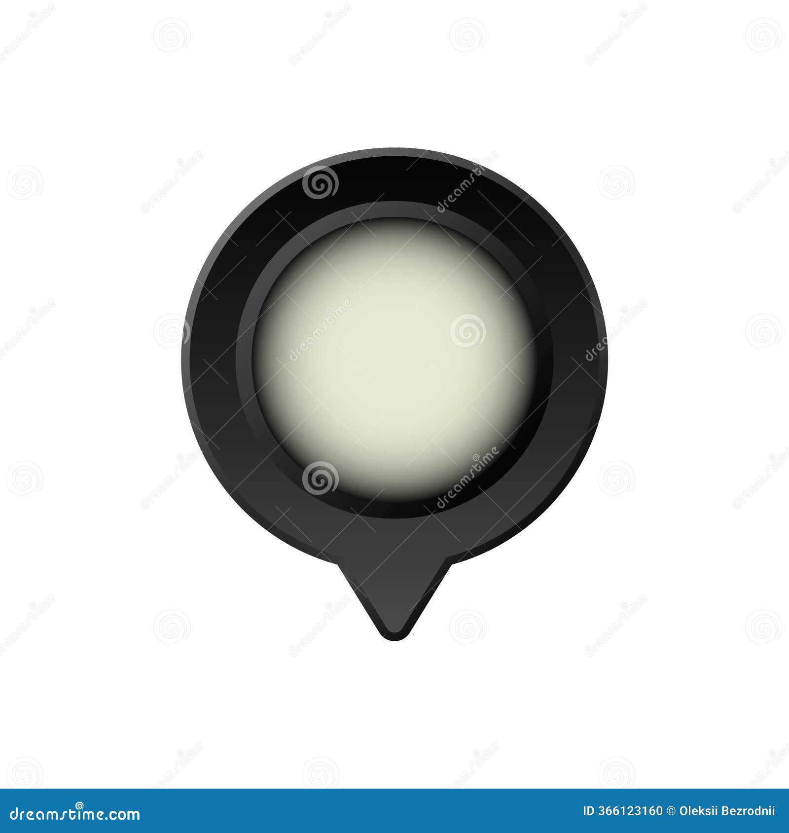 Simple Black Round Map Marker With White Center For Navigation And ...