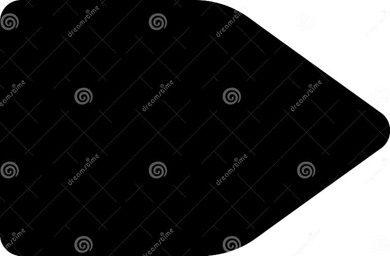 Simple Black Rounded Triangle Pointing Right, Representing Forward ...