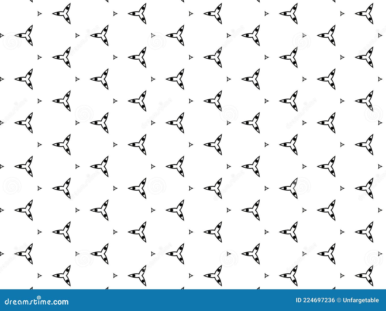 Simple Black Seamless Patterns in the Form of Triangles on a White ...