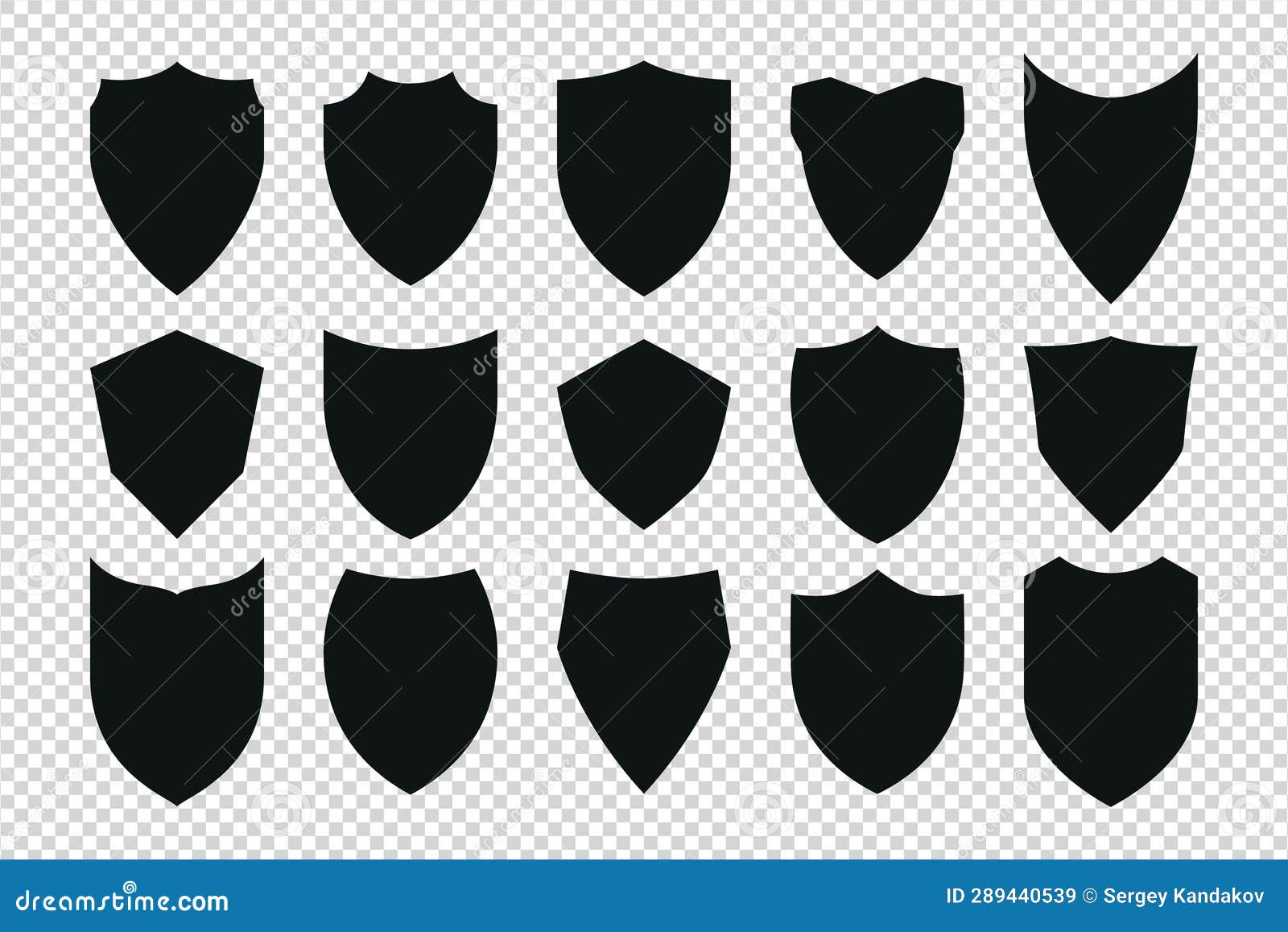 Big Set Of Shields Different Forms With Wings, Wreath And Vintage ...