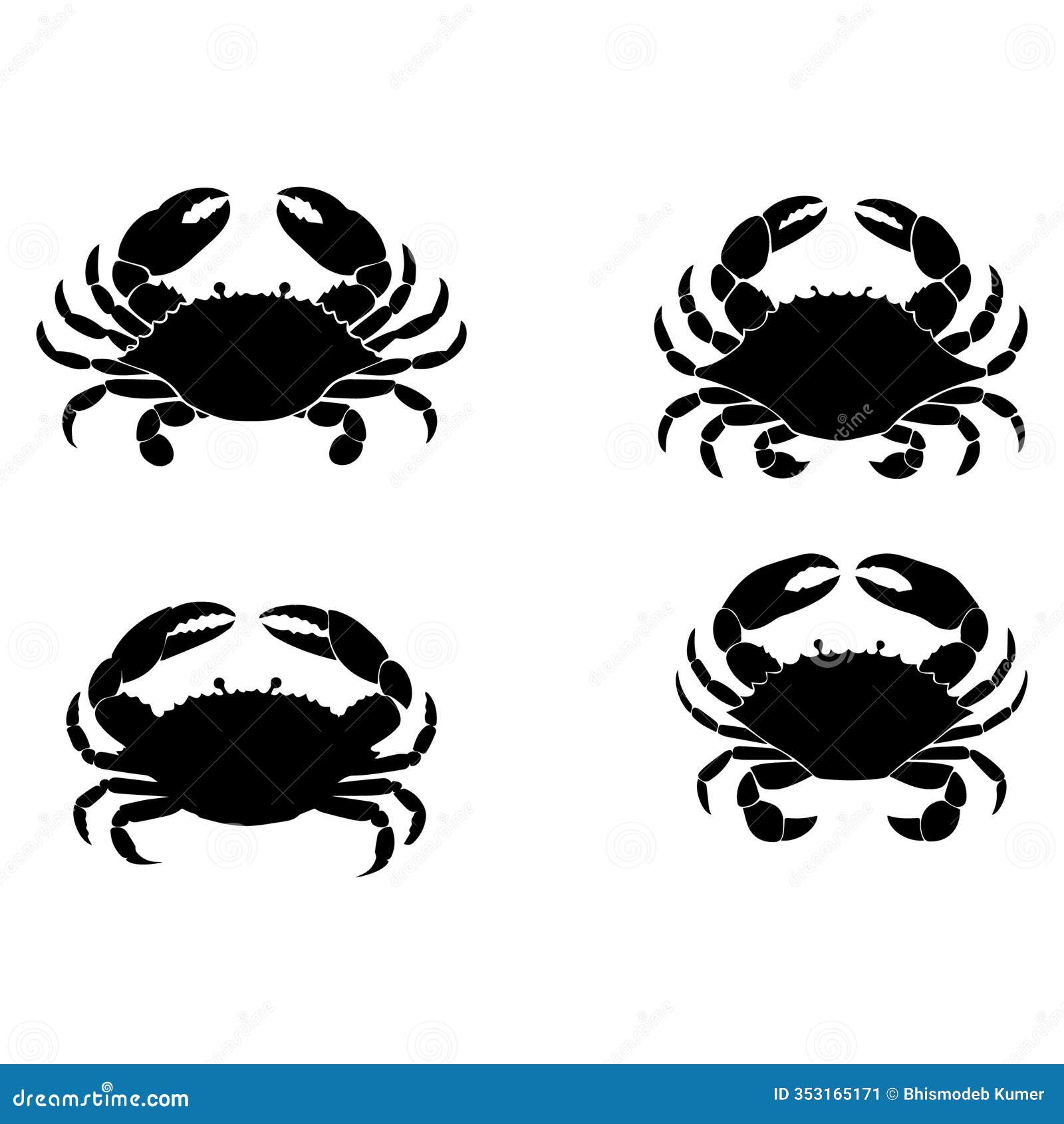 Four Crabs In A Splashing Tide Pool Royalty-Free Stock Photo ...