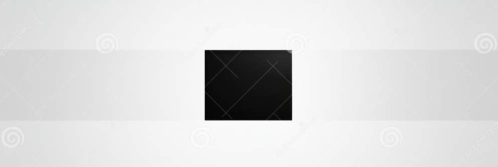 Simple Black Square Centered between Two Light Gray Rectangles on a ...
