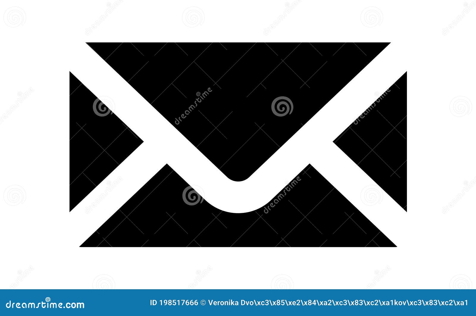 A Simple Black Symbol Representing an Envelope Stock Vector ...
