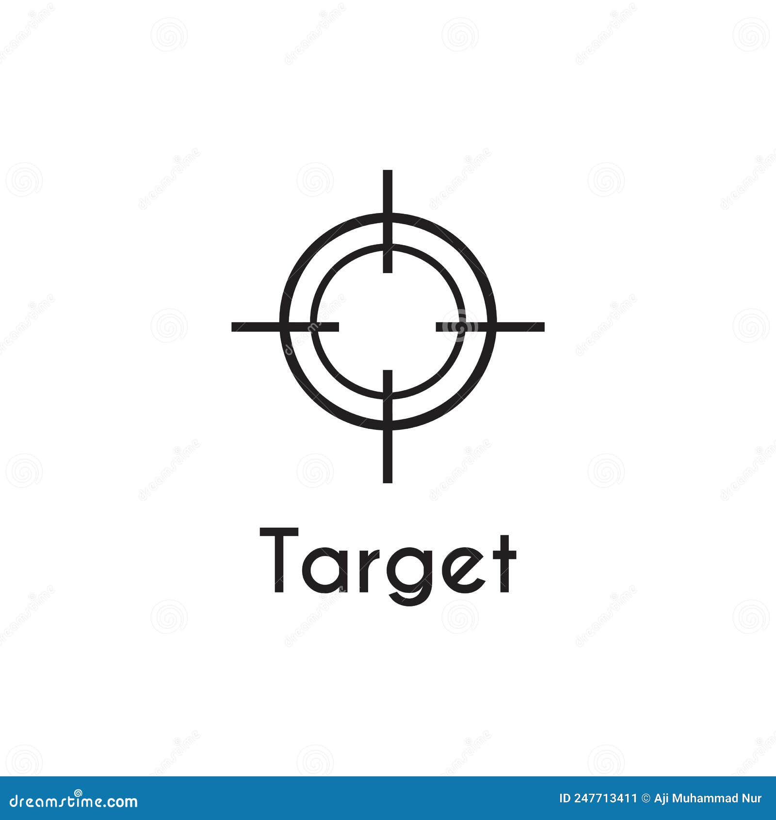 Simple Black Target Icon Design Template Stock Illustration ...