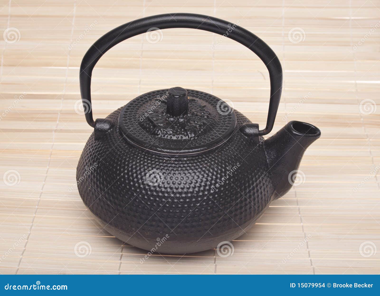 Simple Black Tea Pot stock photo. Image of beverage, metal - 15079954