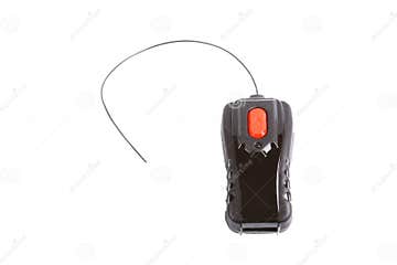 Simple Black Toy Remote Control with a Red Button Stock Image - Image ...