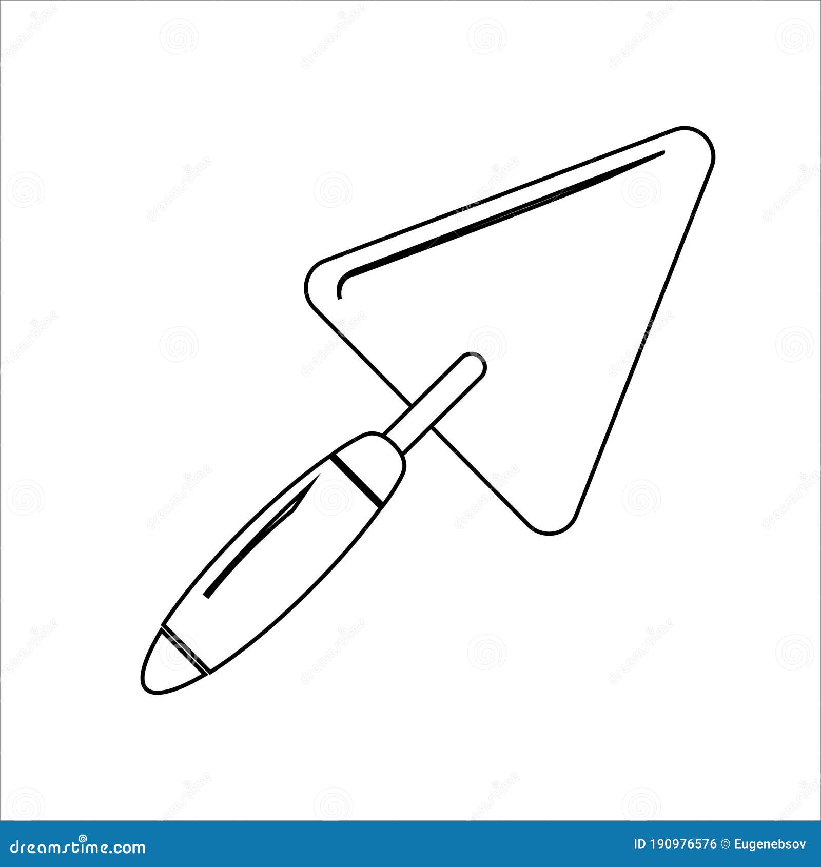 Simple black trowel icon stock vector. Illustration of engineering ...