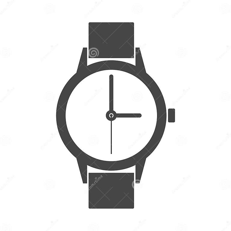 Simple Black Watch icon stock vector. Illustration of icon - 96212846