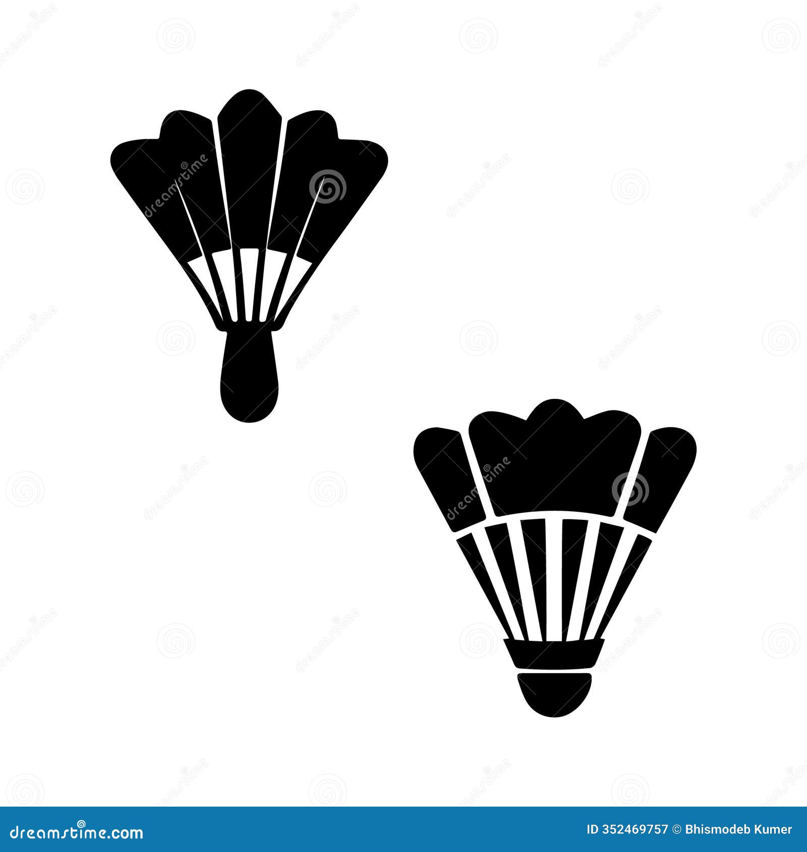 Badminton Shuttlecocks Of Two Types. Vector Isolated Illustration ...