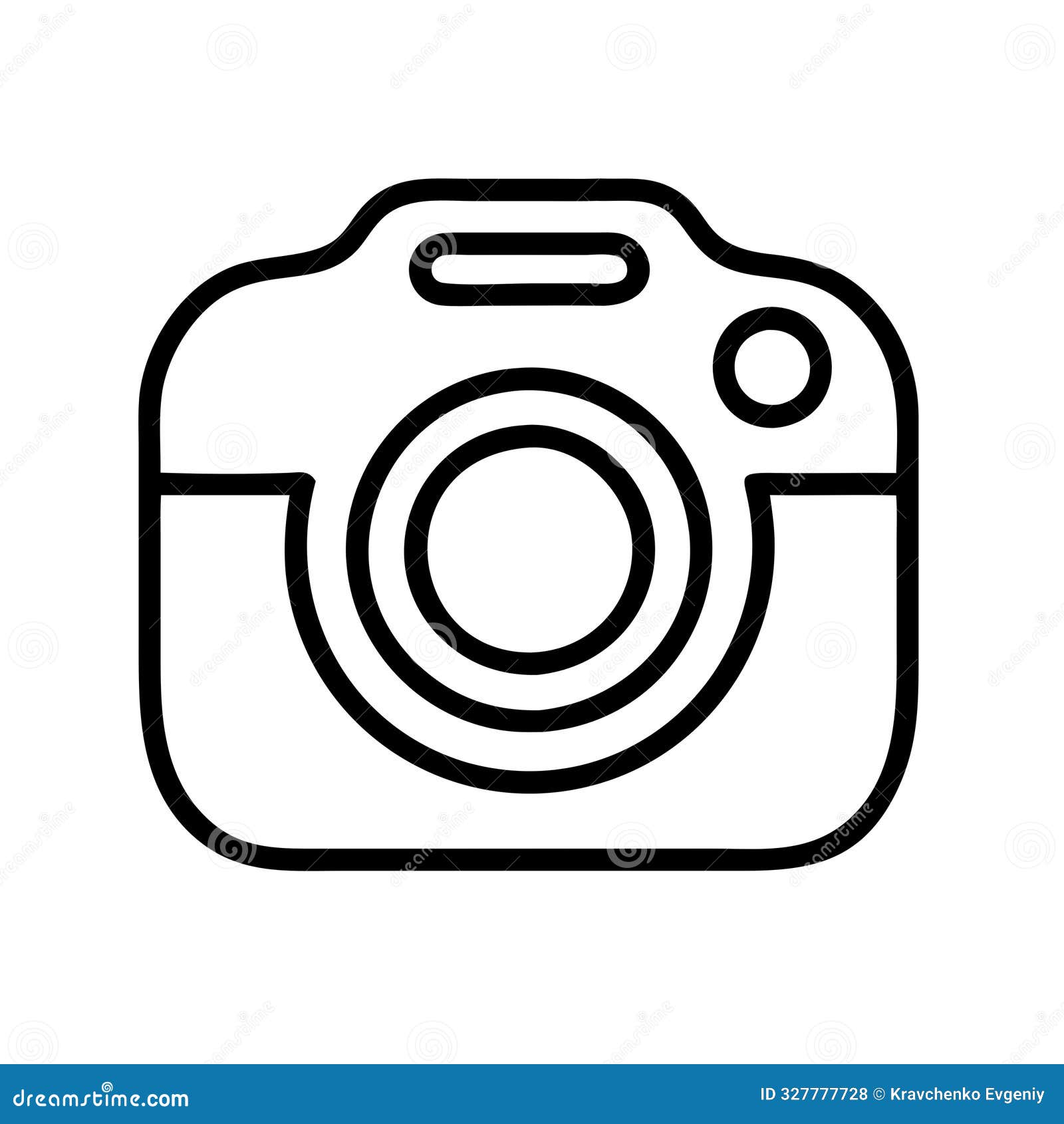 A Simple Black and White Camera Icon on a White Background Stock ...